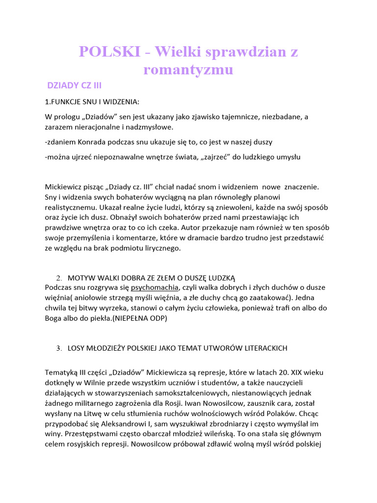 Polski Wielki SPR Z Romantyzmu | PDF