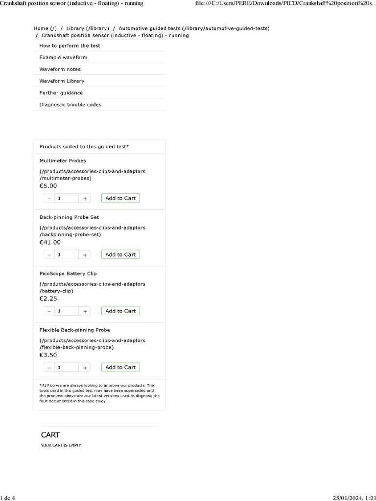 Inductive CKP Sensor Test Guide | PDF | Ignition System | Electrical ...