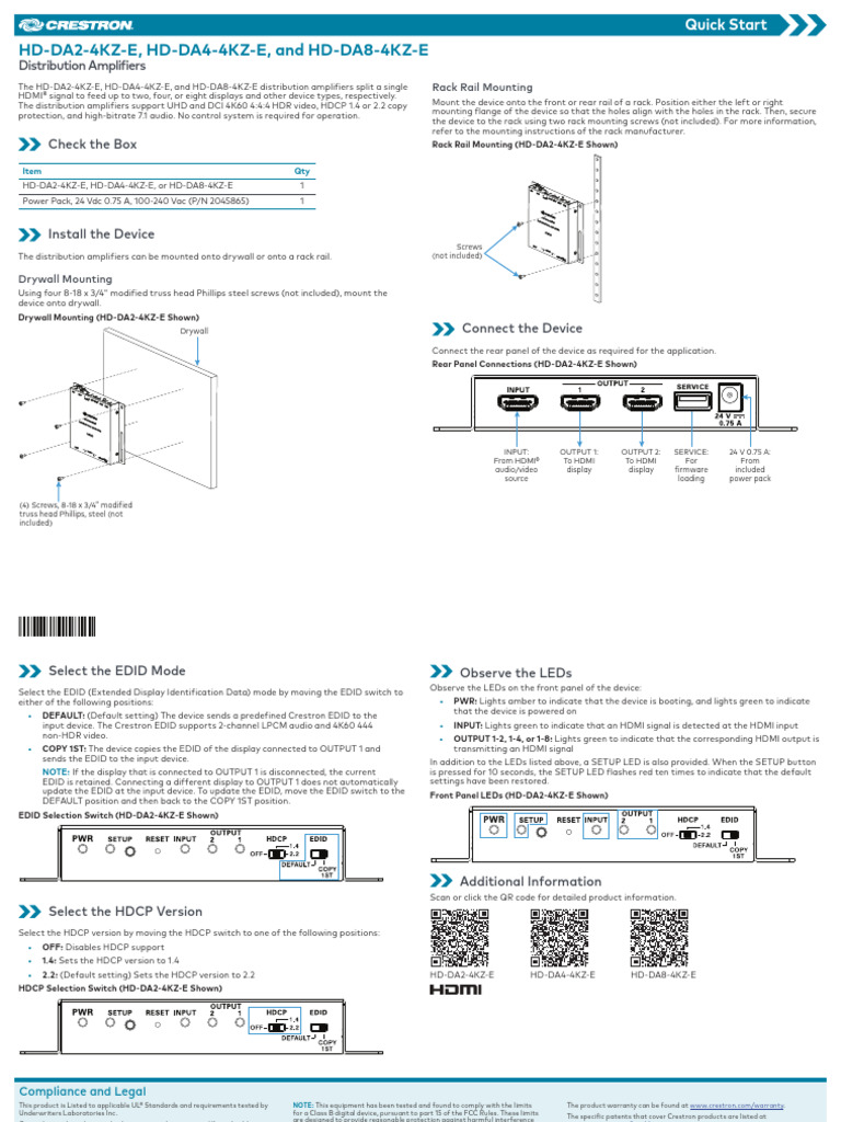 MG - Qs - HD Dax 4kz e | PDF | Hdmi | Electromagnetic Interference
