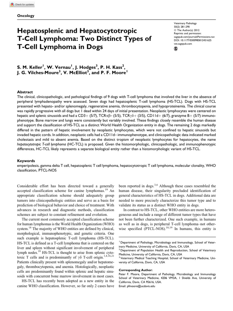 PRIMARY T CELL Keller 2013 | Download Free PDF | Lymphoma ...