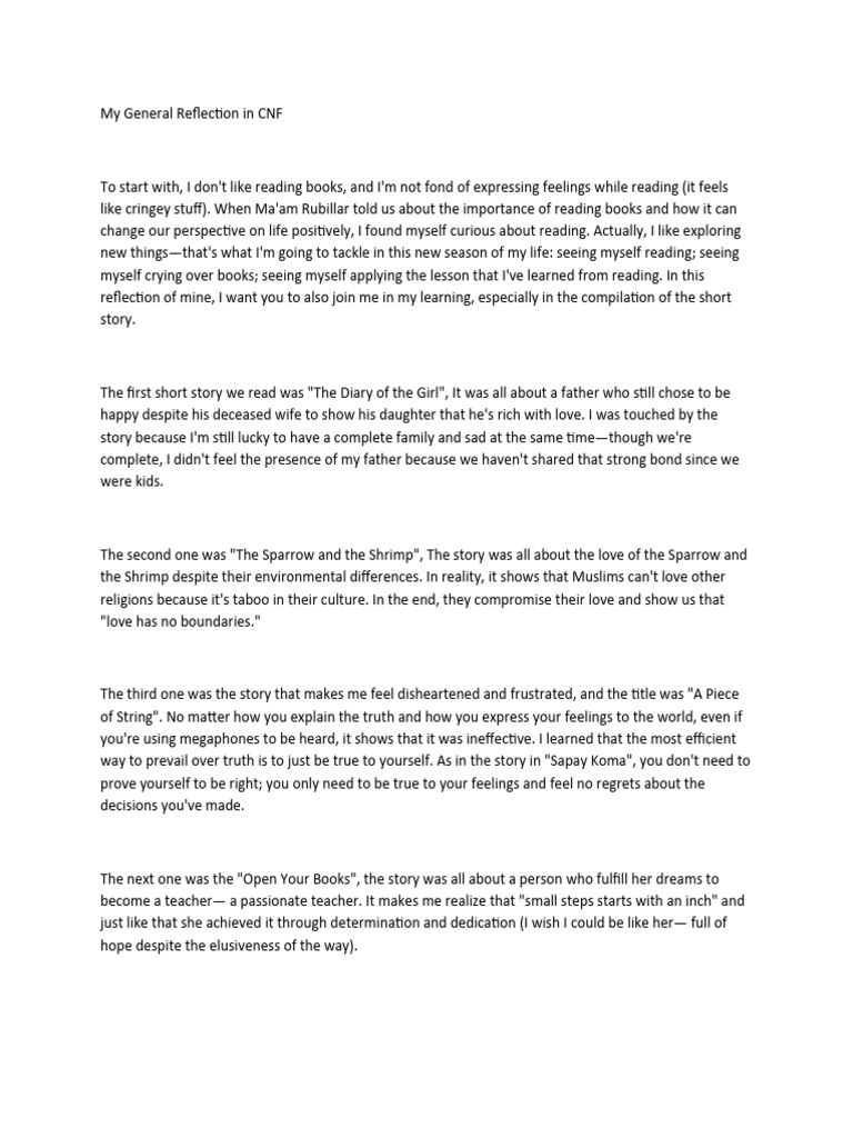 My General Reflection-Tuesday-with Morrie | PDF | Self-Improvement