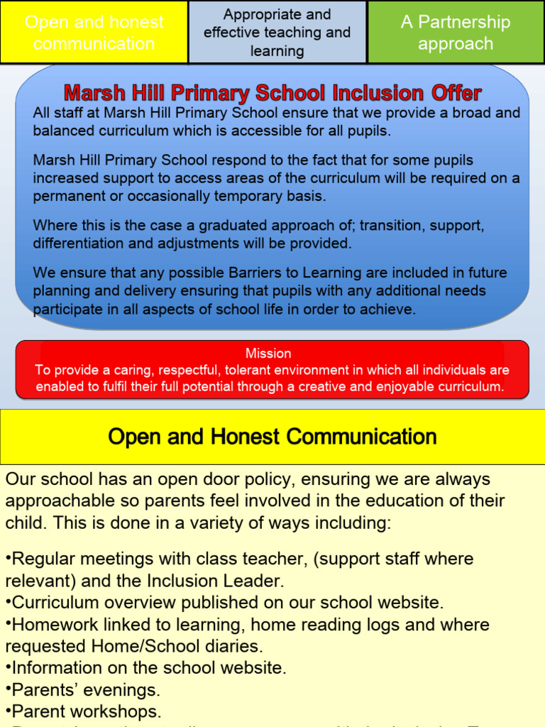SEND Information Report February 2018B | PDF | Caregiver | Schools