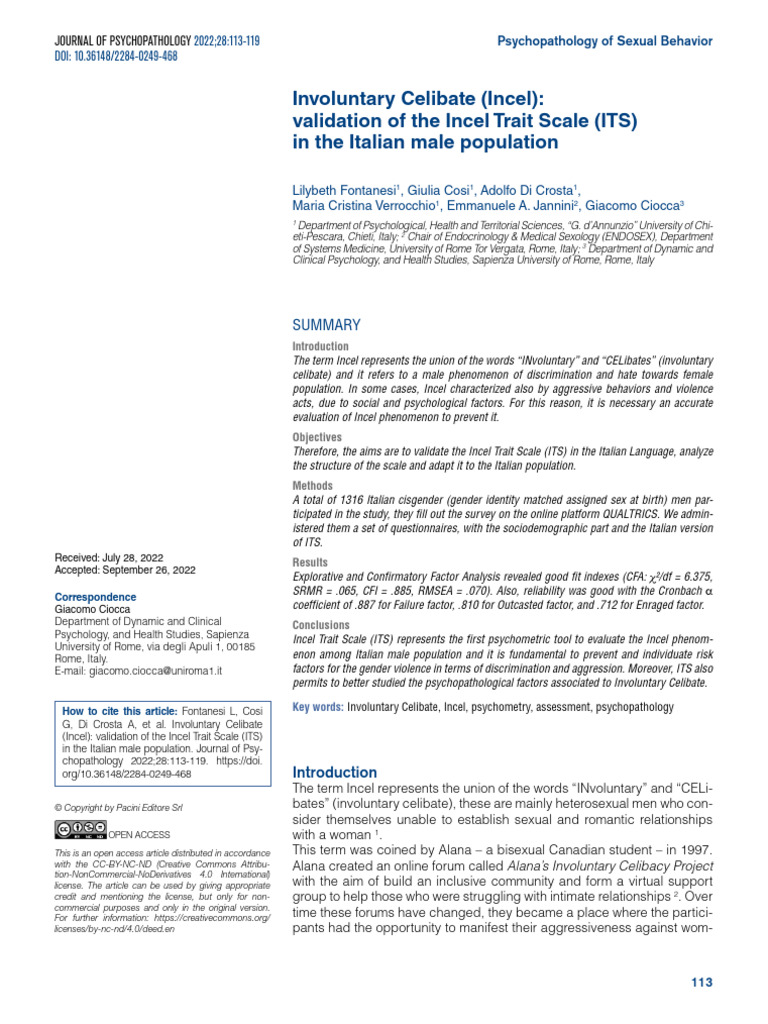 01 Fontanesi PDF Factor Analysis Psychology