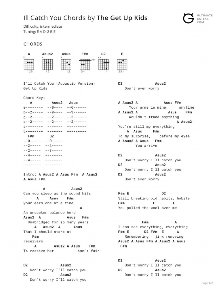 Ill Catch You Chords | PDF