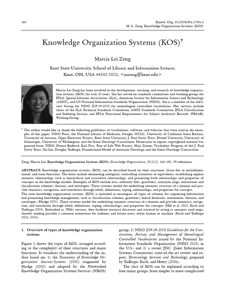 Knowledge Organization Systems KOS | PDF | Hierarchy | Taxonomy (Biology)