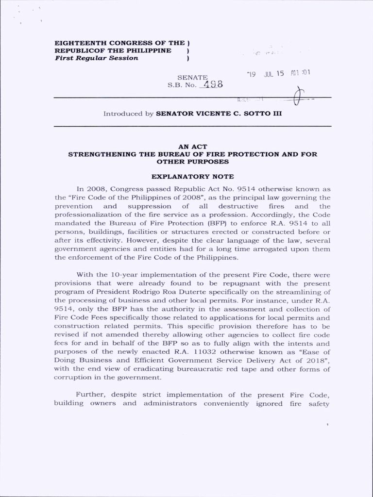 Strengthening The Bureau of Fir e Protection and For Other Purposes | PDF
