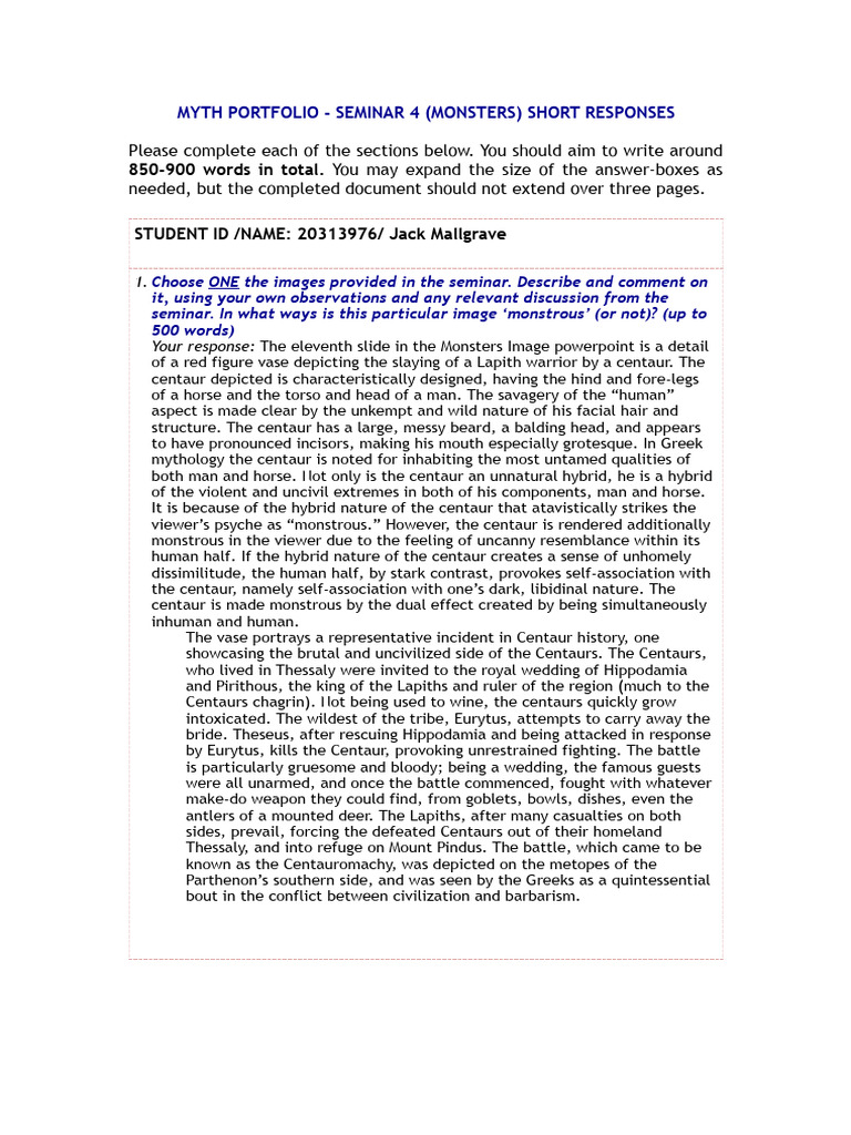 Monsters Seminar Write-Up | PDF