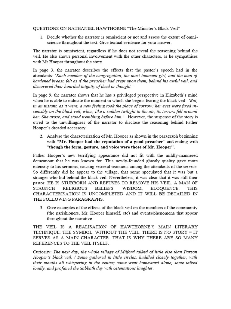 Hawthorne's Veil: A Study Guide | PDF | Religion & Spirituality