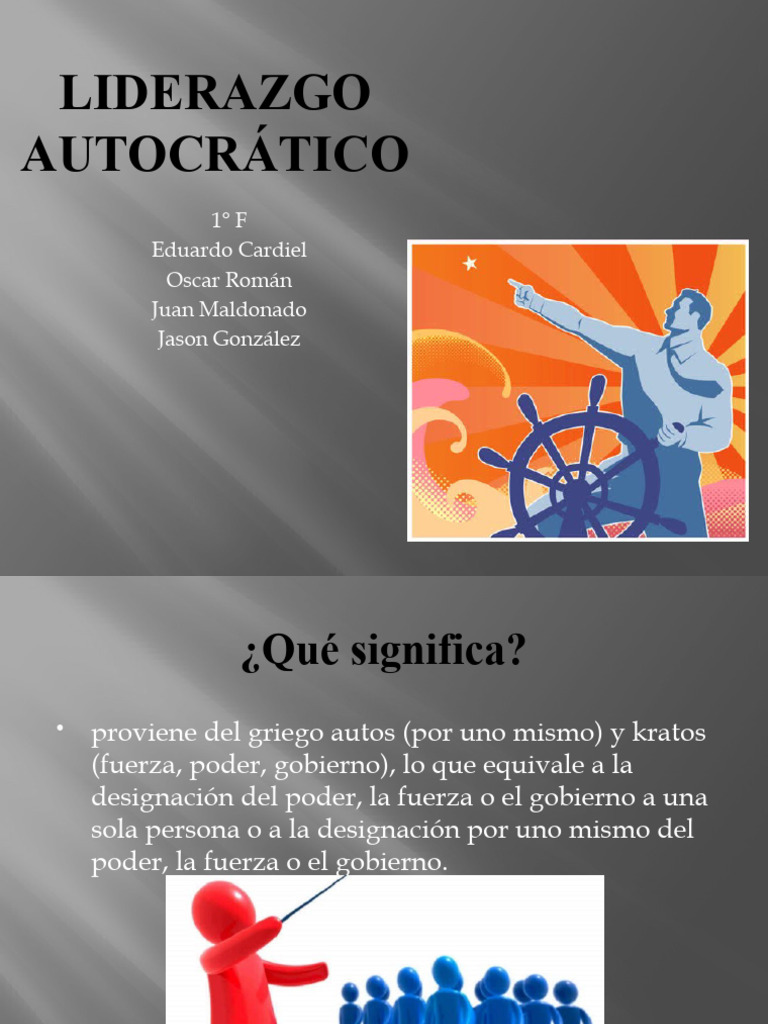 Liderazgo Autocrático | PDF | Liderazgo