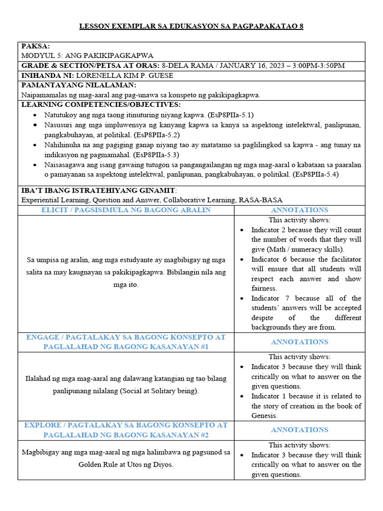 Lesson Exemplar M5 For CO 2 | PDF