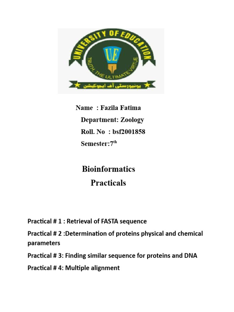 BI Manual | PDF | Sequence Alignment | National Center For ...