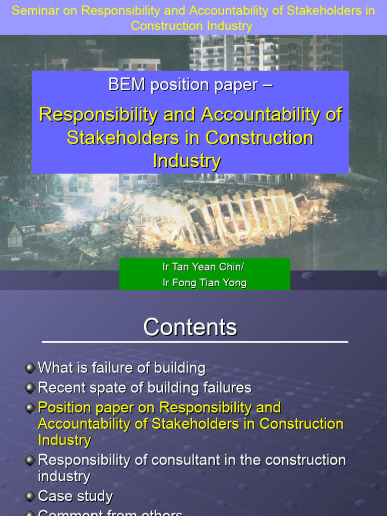 BEM Position Paper-Responsibility and Accountability of Stakeholders in ...