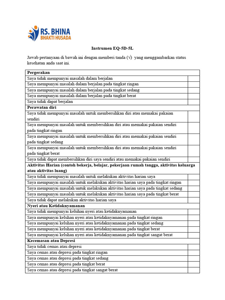 Instrumen Utk Menilai Kesehatan Diri | PDF | Pengembangan Diri | Kesehatan Holistik
