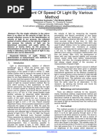 History of Light Speed Measurement | PDF | Speed Of Light | Speed