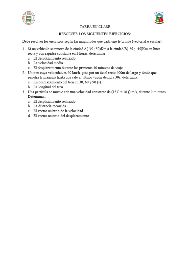 Tarea en Clase - Mru | PDF