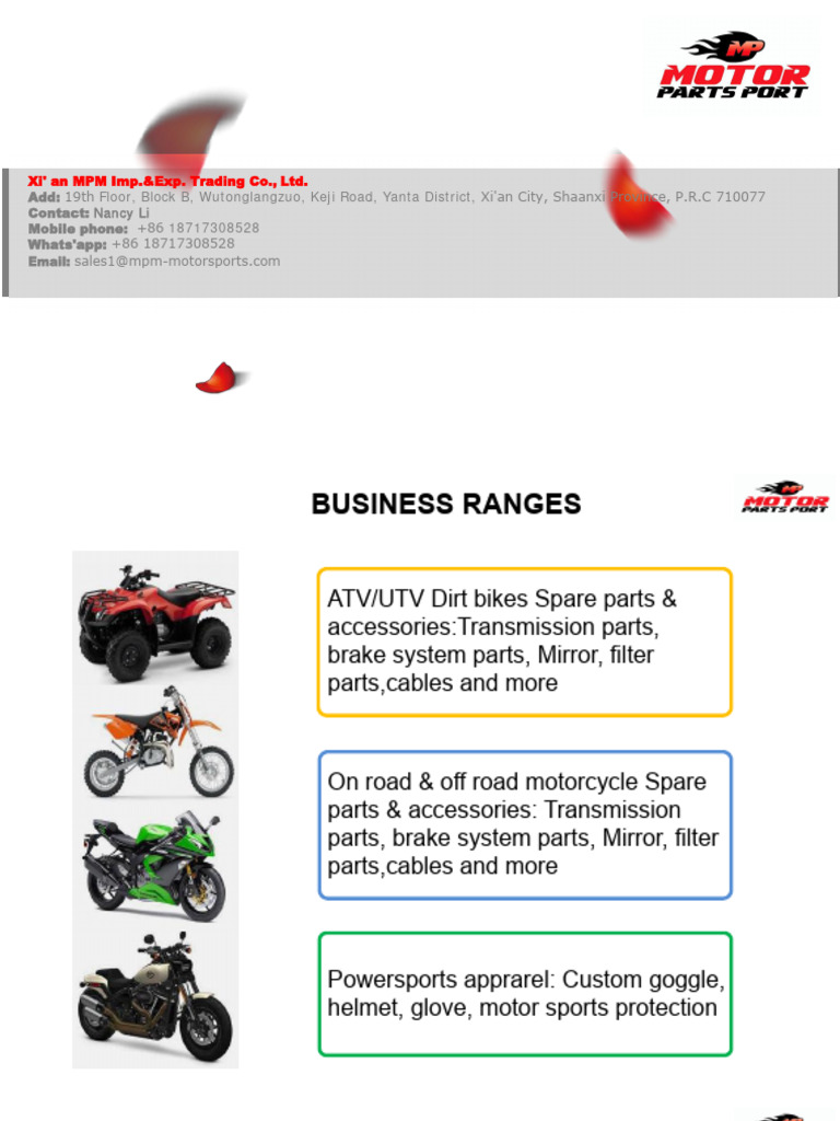 MPM Motorcycle Parts-Nancy | PDF