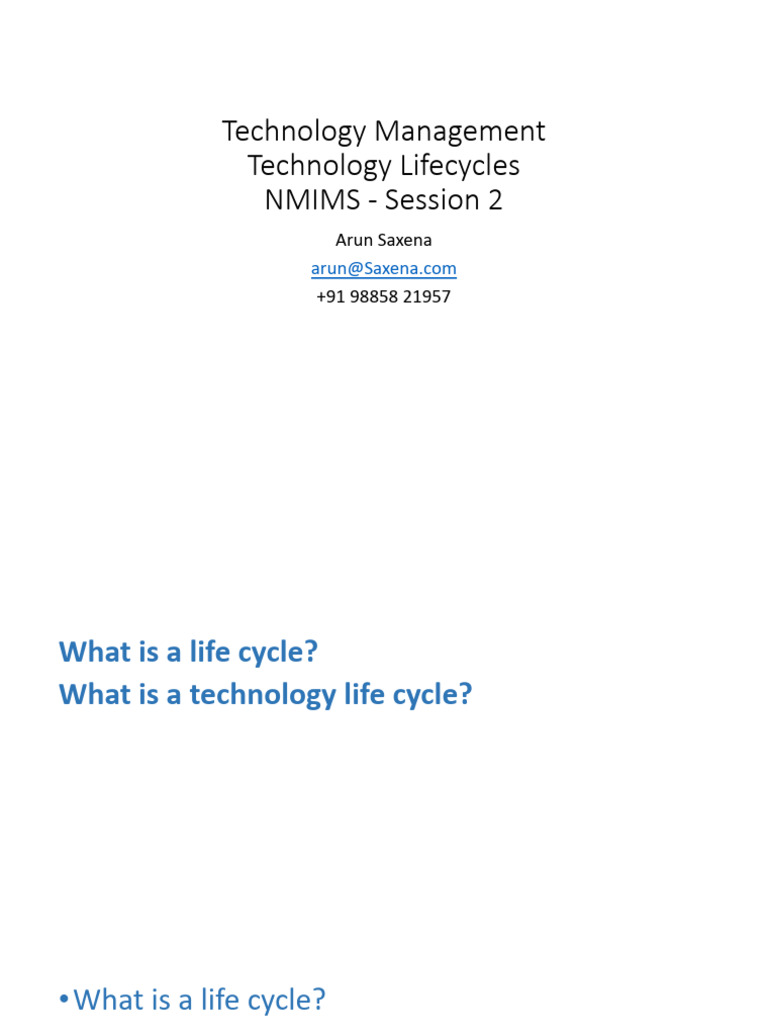 Tm Session 2 S Curve Pdf Innovation Product Lifecycle