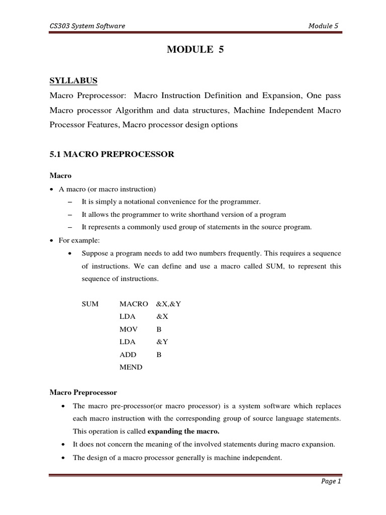Module 5 | PDF | Macro (Computer Science) | Parameter (Computer Programming)
