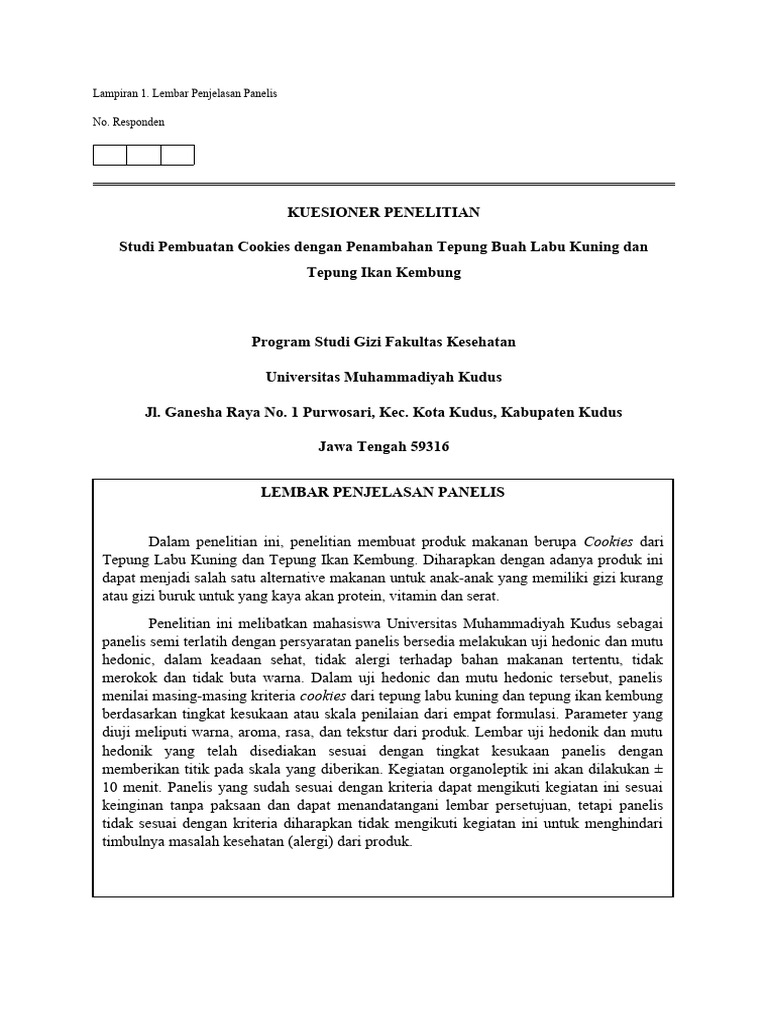 Kuesioner Uji Hedonik Dan Uji Mutu Hedonik | PDF Kuesioner Uji Hedonik Dan Uji Mutu Hedonik | PDF