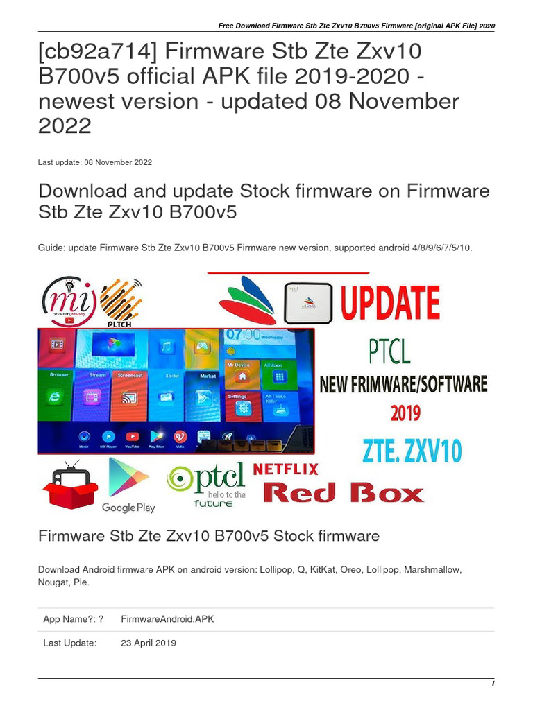 ZTE B700v5 Firmware Download Guide | PDF