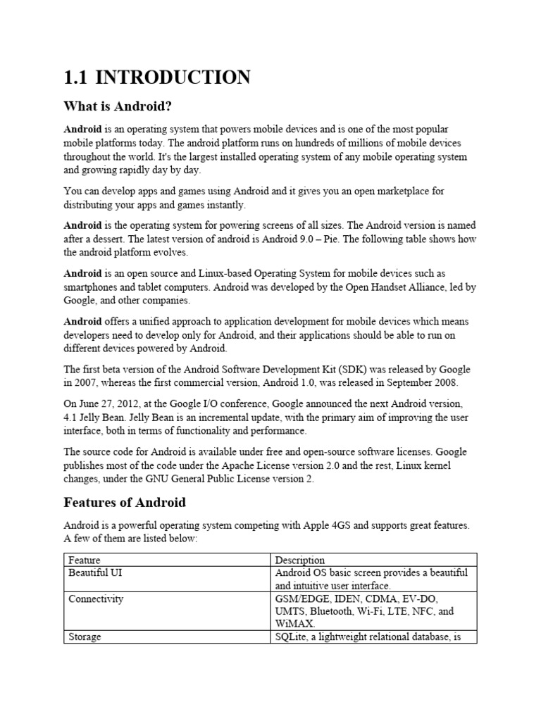 INTRODUCTION TO Mobile App Dev | PDF | Android (Operating System) | Mobile App