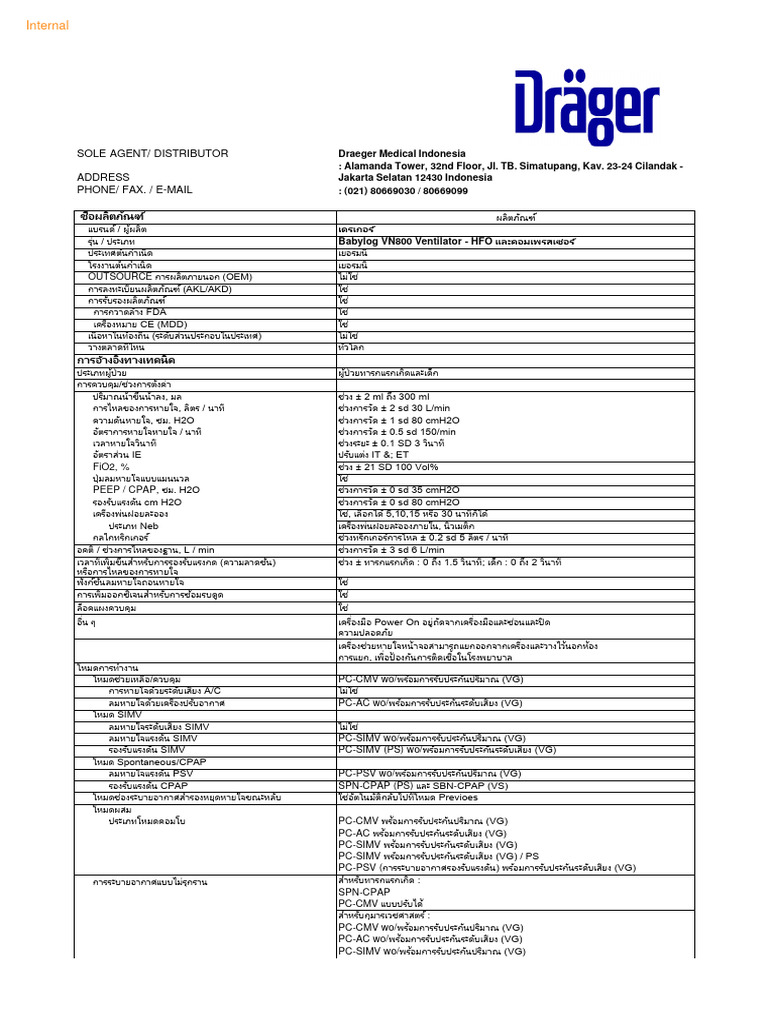 Babylog VN800 HFO | PDF