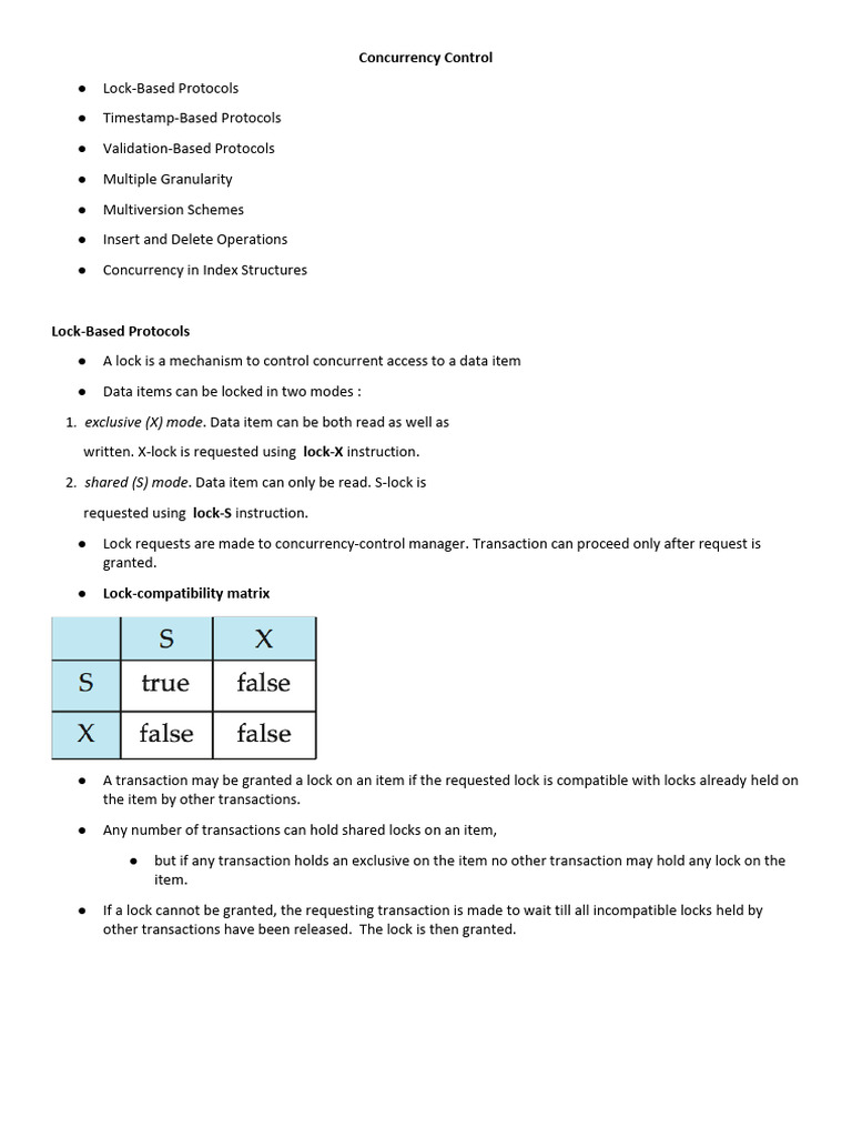 Concurrency Control Download Free Pdf Computer Data Data Management