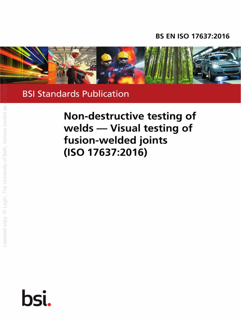 BS en Iso 17637 2016 | PDF