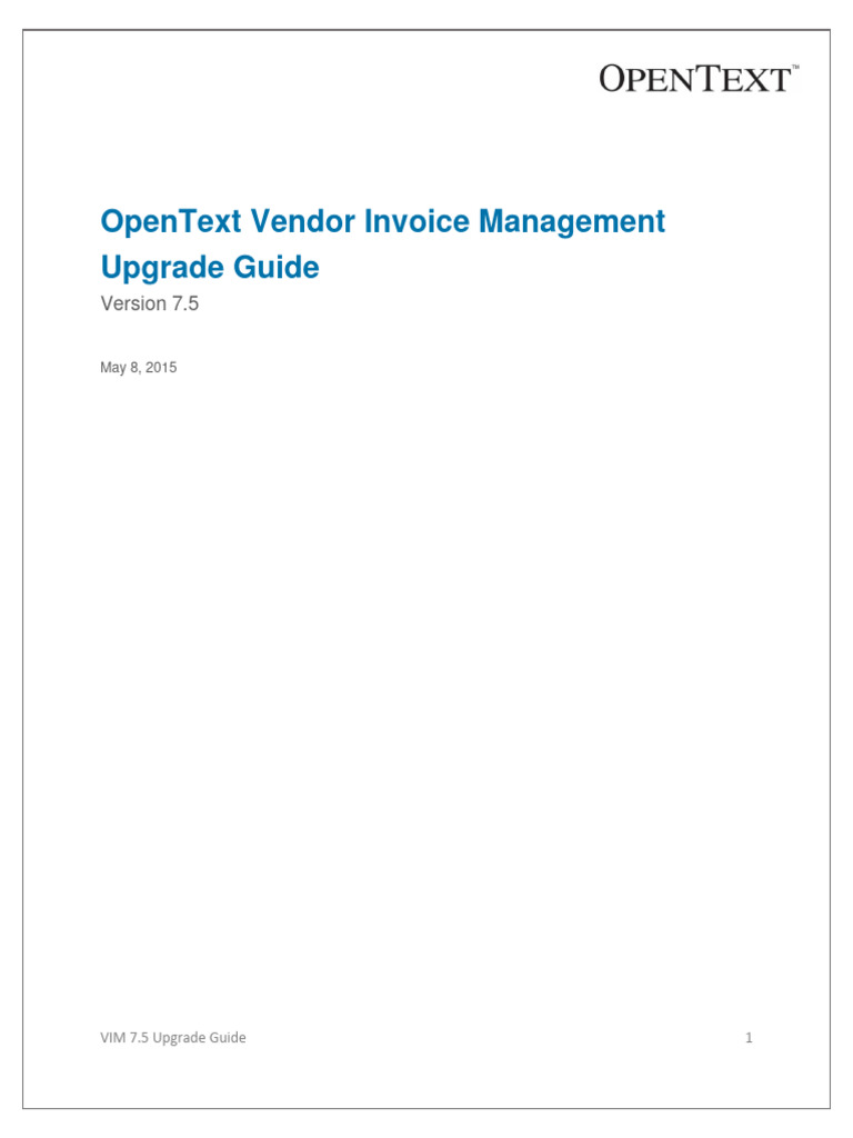 VIM 7 5 Upgrade Guide | PDF | Invoice | Computing