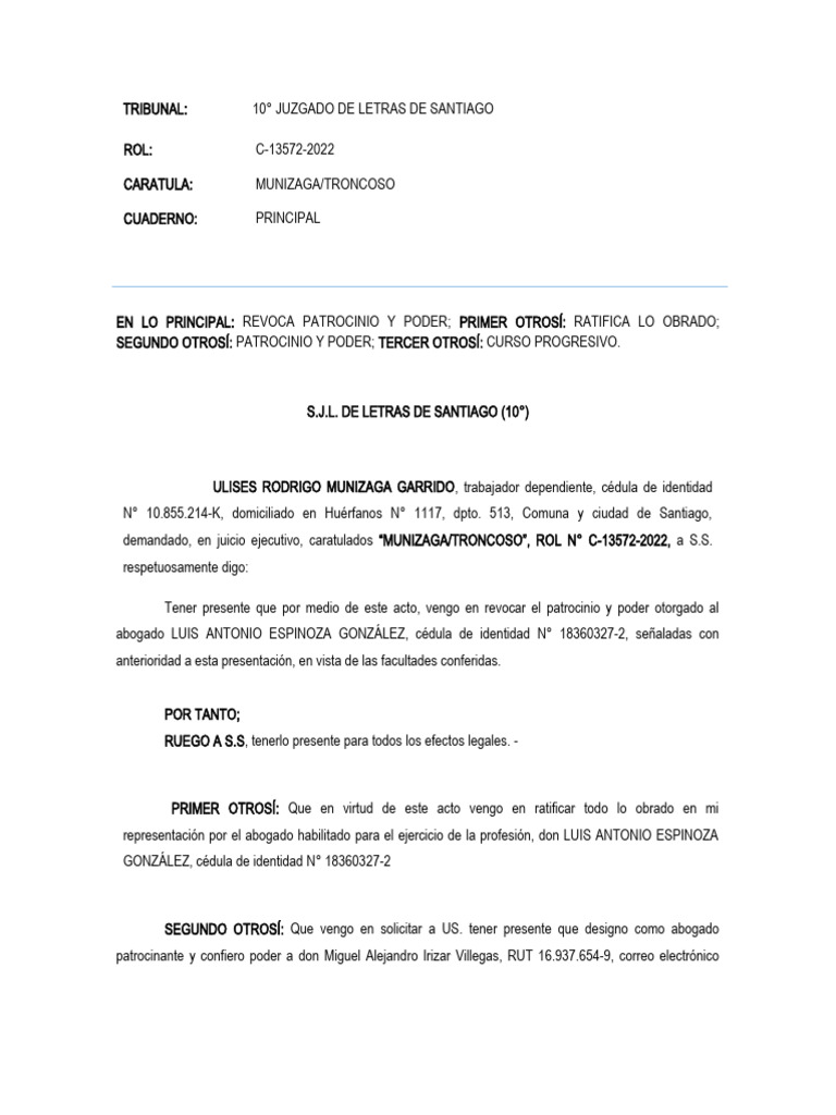 Revoca, PYP y Curso Progresivo (Dicte Sentencia) | PDF | Derecho