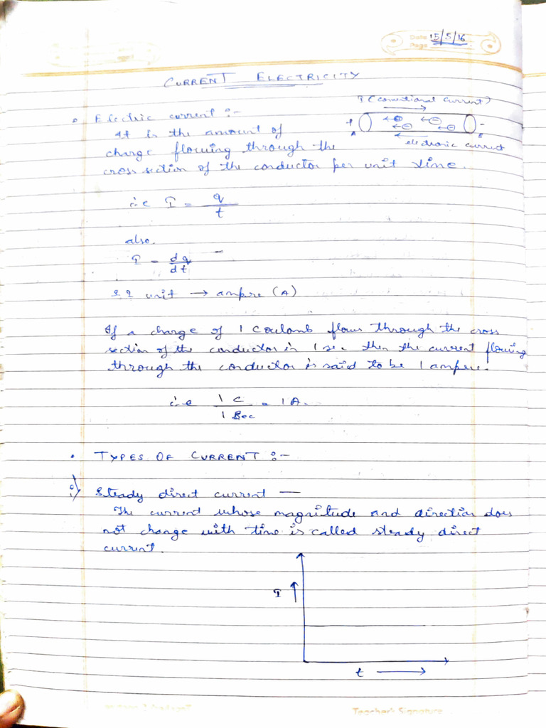 Current and Electricity | PDF