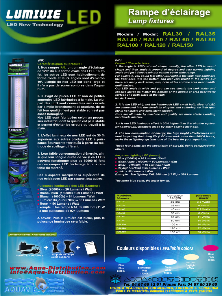 Rampe Led RAL Lumivie | PDF | Light | Lighting