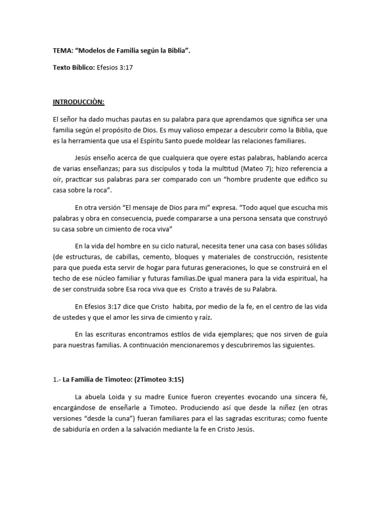 Modelos de Familia en la Biblia | PDF | Juan el Bautista | Jesús