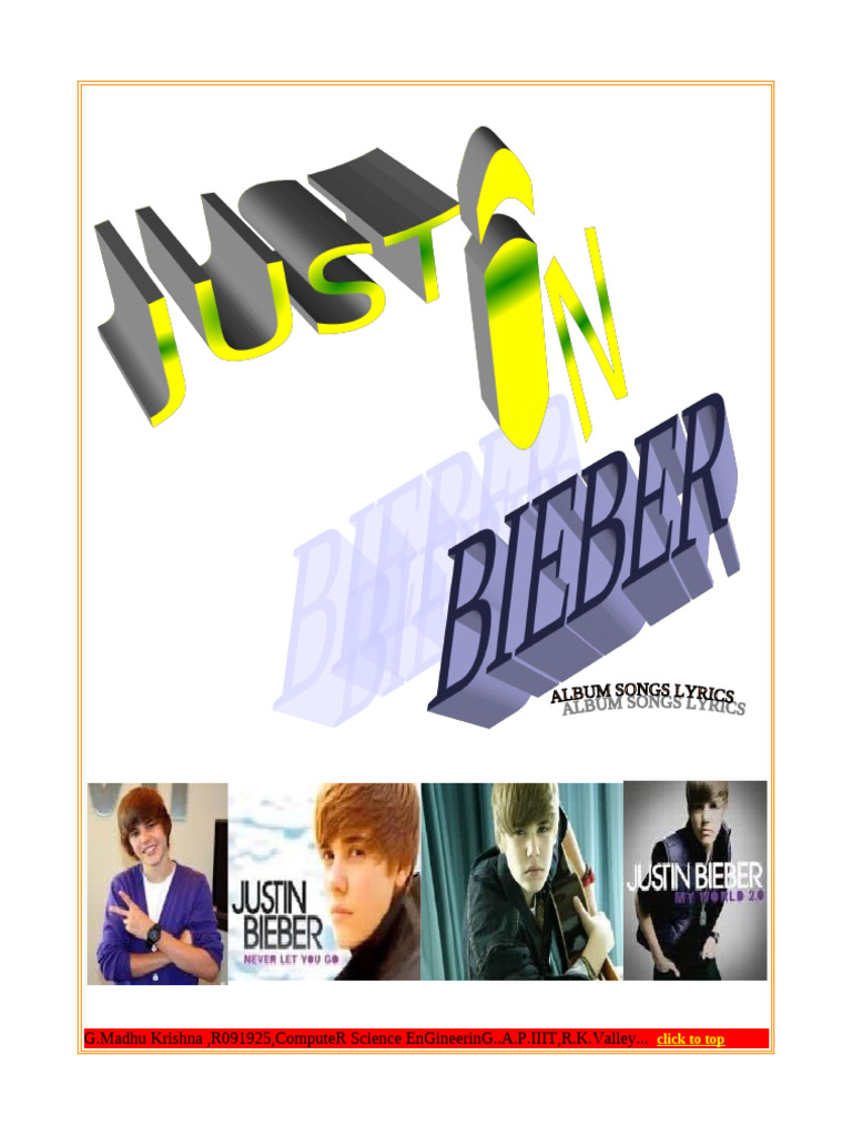 Justin | PDF | Pop Music | Songs Written