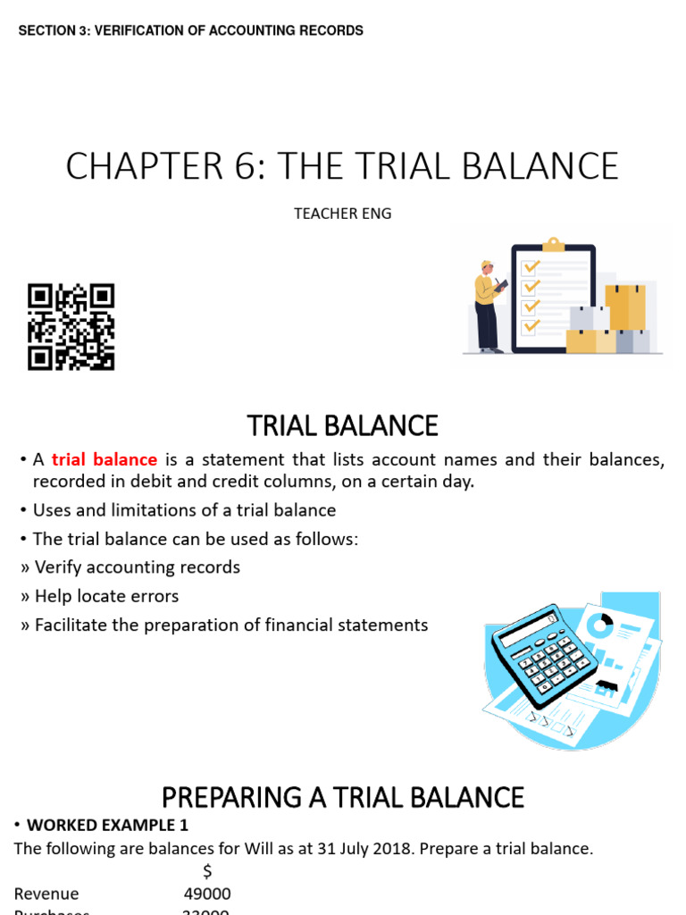 CHAPTER 6 THE TRIAL BALANCE | PDF | Debits And Credits | Business Economics