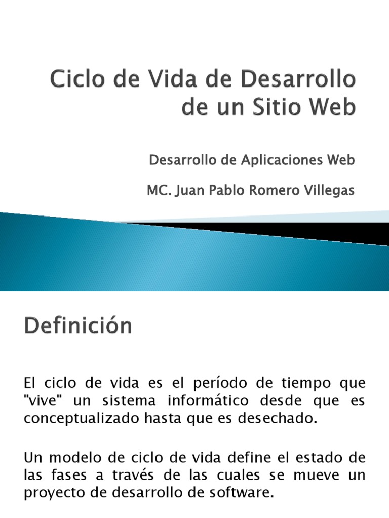 Ciclo de Vida de Desarrollo de Un Sitio Web | PDF | Proceso de ...