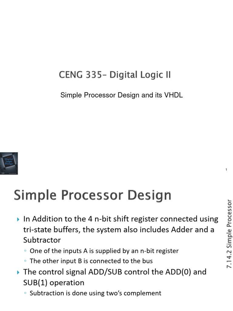 Copy of CENG335 Lecture 13 Processor Design and its VHDL | PDF