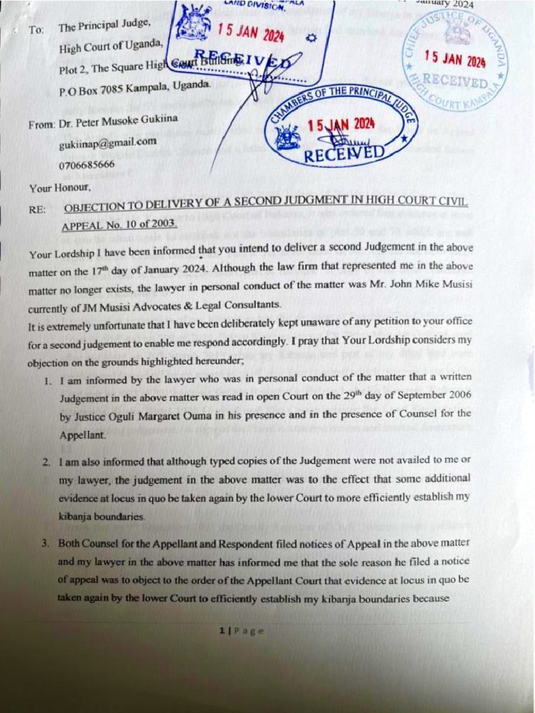 A None Party To A Suit Can Write To The PJ To Deliver Judgment | PDF