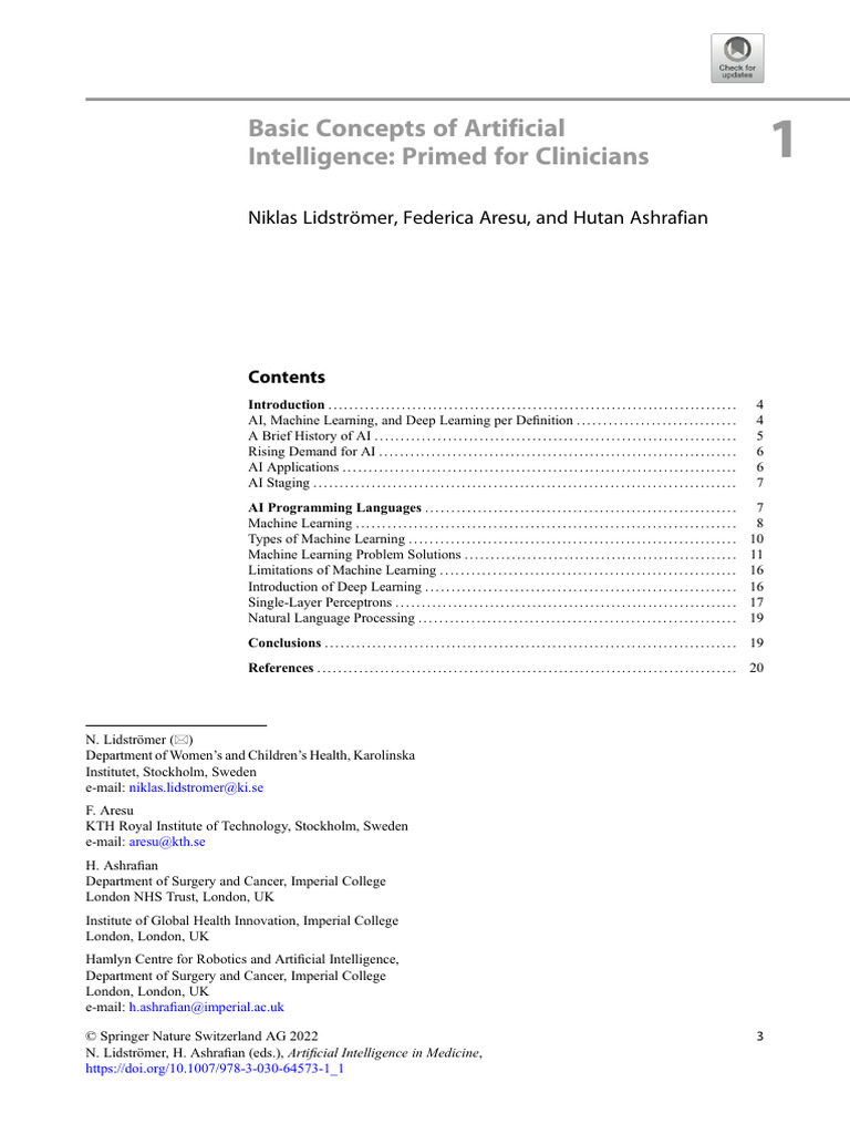 AI Fundamentals for Healthcare Professionals | PDF | Machine Learning ...