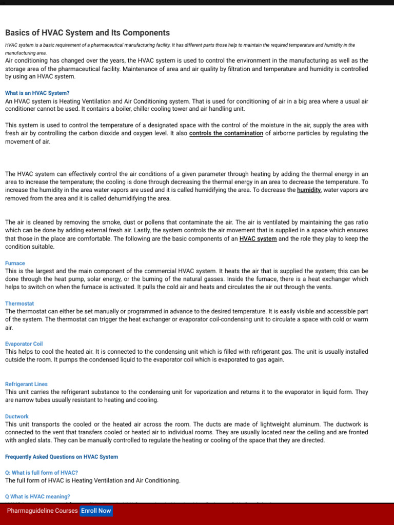 Hvac Basic And Components Pdf Air Conditioning Physical Quantities