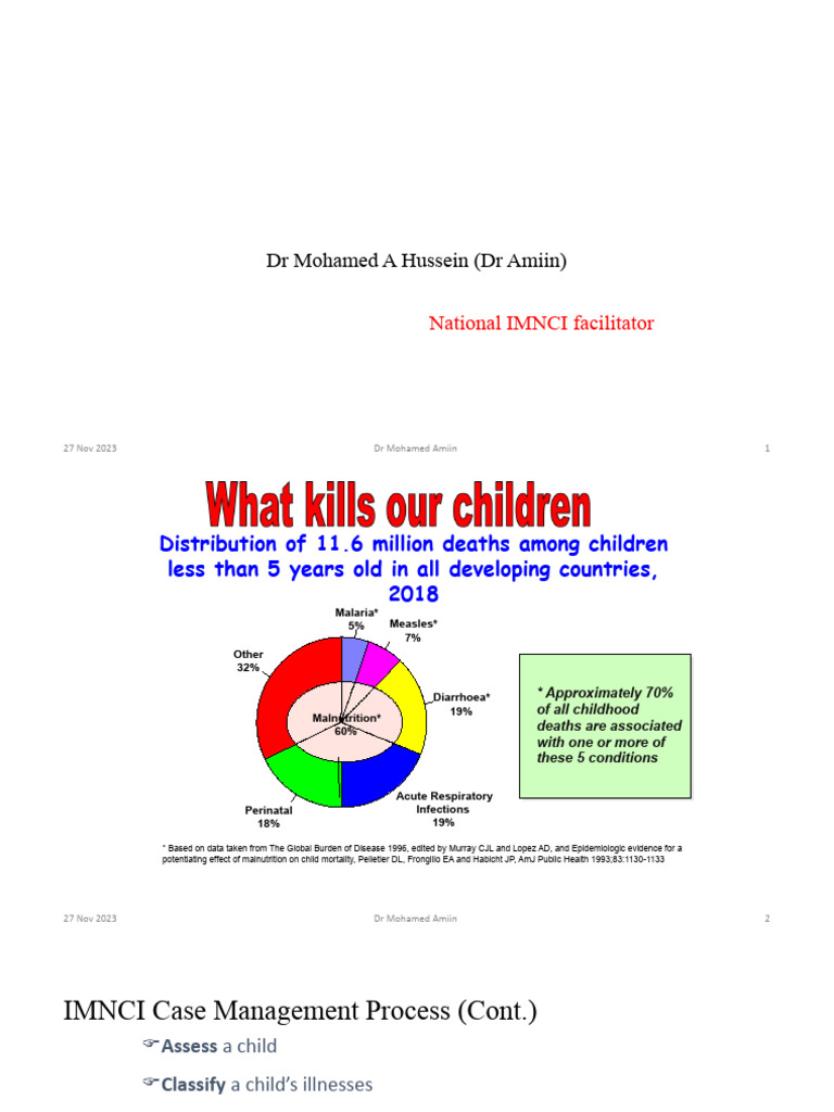 IMNCI Presentation | PDF | Malnutrition | Health Sciences