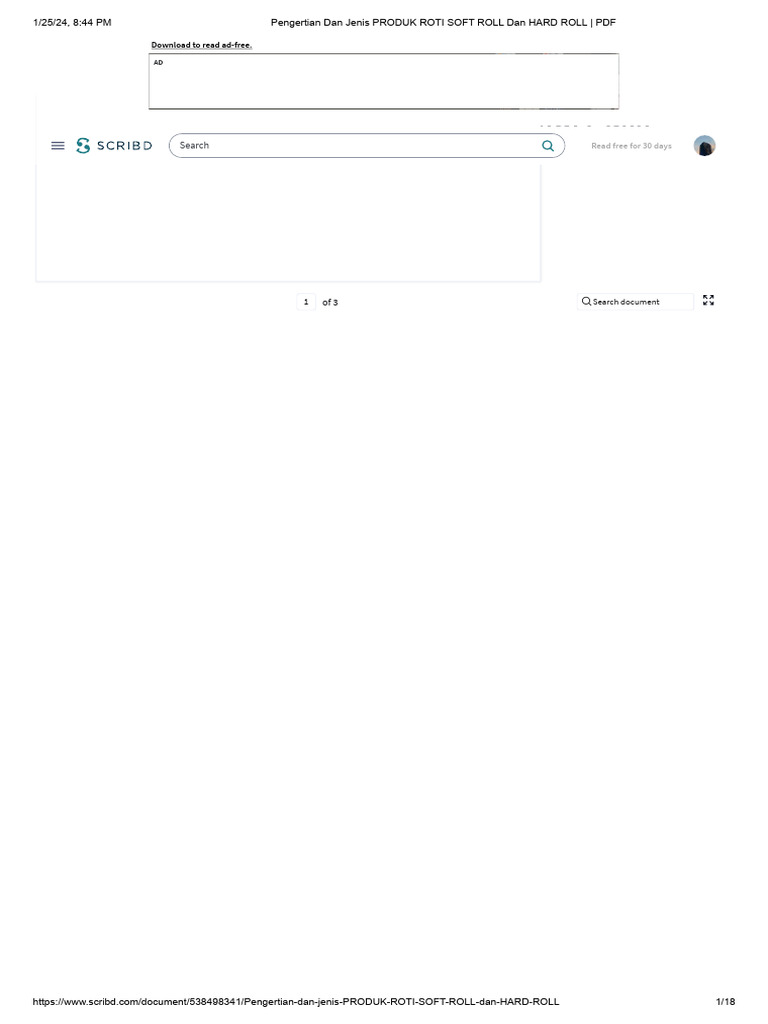 Pengertian Dan Jenis Produk Roti Soft Roll Dan Hard Roll - PDF | PDF