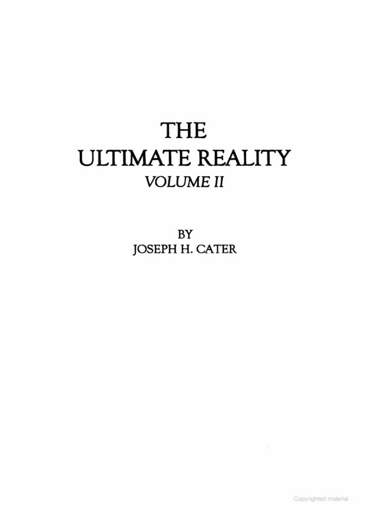 Joseph Cater - The Ultimate Reality (Vol 2) | PDF | Electron | Dowsing