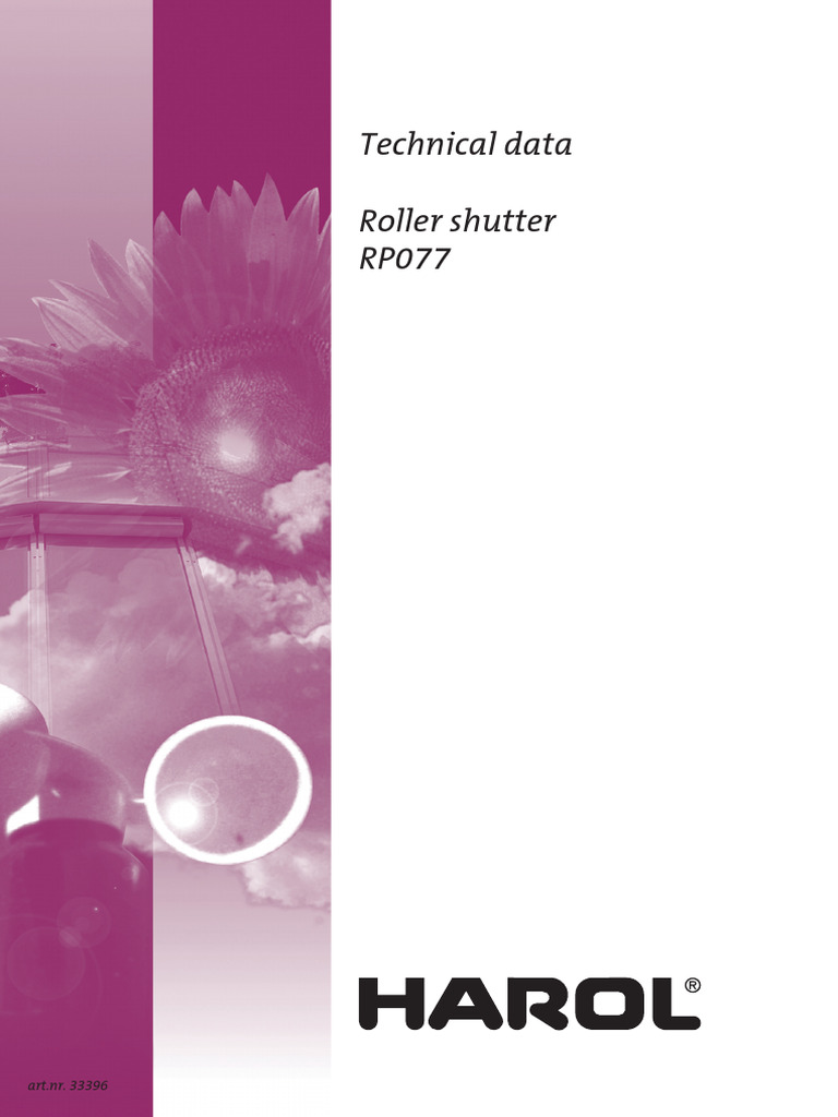 Roller Shutter RP077 Technical Guide | PDF