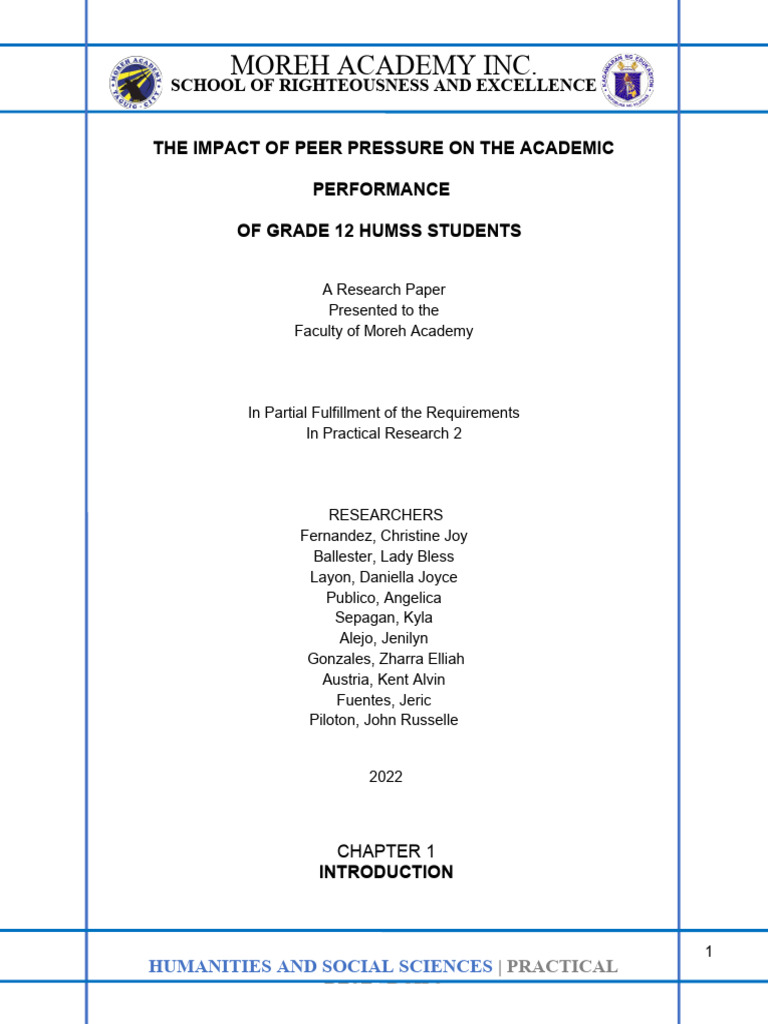 Peer Research | PDF | Adolescence | Science