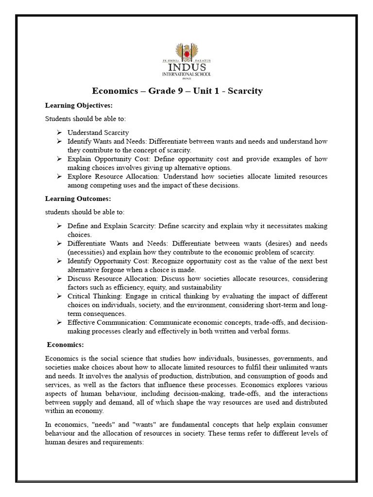 Year 4 Economics Notes - 30 Sep | PDF | Demand | Economics Year 4 Economics Notes - 30 Sep | PDF | Demand | Economics
