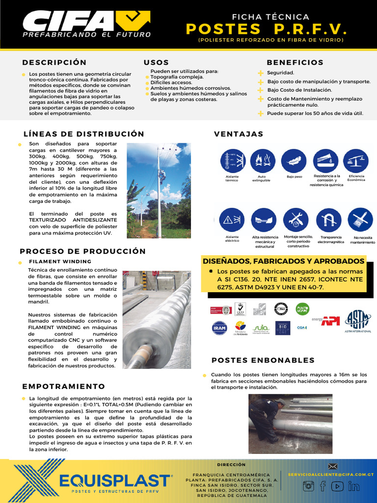 Postes P.R.F.V.: Innovación y Resistencia | PDF | Fatiga (material ...