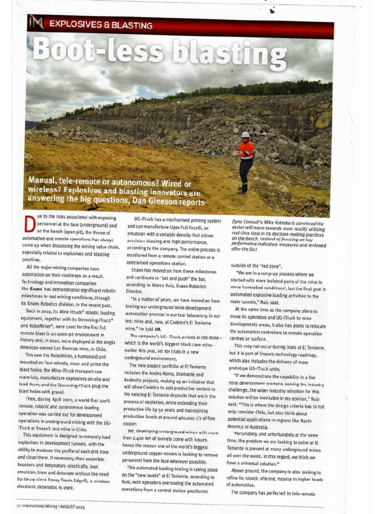 IM Magazine Explosives article technology 2 | PDF