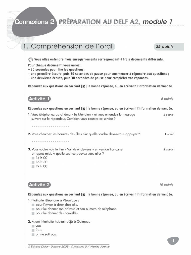 DELF A2 | PDF