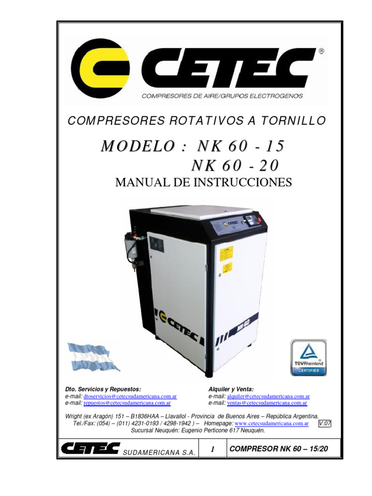 Manual NK60 - V07 - 01 04 19 | PDF | Inyección de combustible | Tornillo